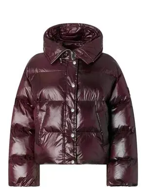 Pinko Quilted Hooded Puffer Jacket - Red
