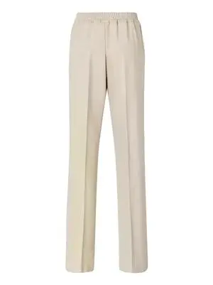 Pinko Elasticated Waist Pressed Crease Trousers - Neutrals