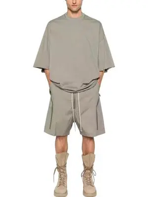 Rick Owens Heizer Drawstring Zip-detail Shorts - Grey