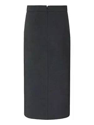 Pinko Pencil Skirt With Button Detail And Side Slit - Grey
