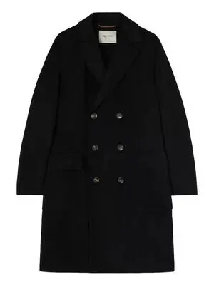 RETORI Retrofi Double-breasted Virgin-wool Coat - Black