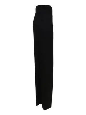 Saint Laurent Cashmere High-waist Wide-leg Trousers - Black