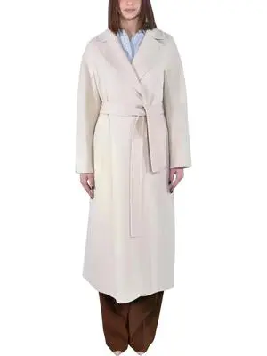 Max Mara Belted Single-breasted Coat - Neutrals