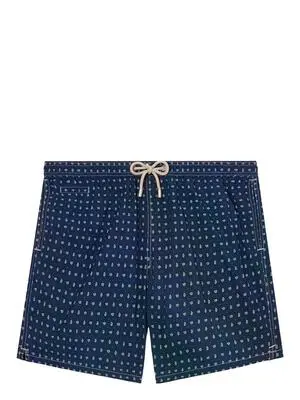 MC2 SAINT BARTH Micro Paisley-print Swim Shorts - Blue