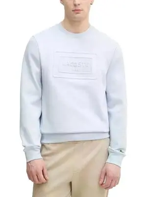 Lacoste Embossed Logo-patch Crew Neck Sweater - Blue