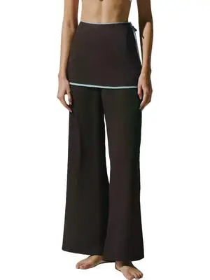 BAOBAB Renata Overlay-skirt Trousers - Brown