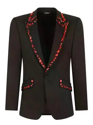 Dolce & Gabbana Sicilia-fit Rhinestone-embellished Suit - Black