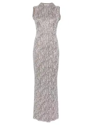 Acne Studios Sequin-embellished Knitted Maxi Dress - Grey