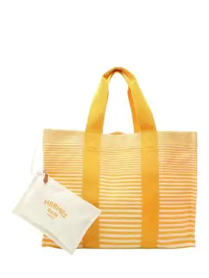 Hermès Toile Cabasdere Tote Bag - White