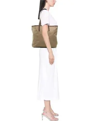 Prada Canvas Canapa Logo Tote Bag - Brown