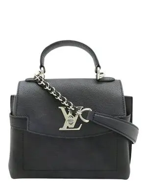 LOUIS VUITTON Grained Calfskin Mini Lockme Ever Satchel - Black