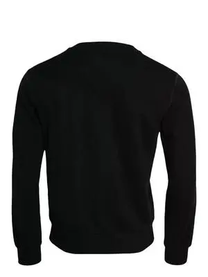 Dolce & Gabbana Logo-embossed Cotton Sweater - Black