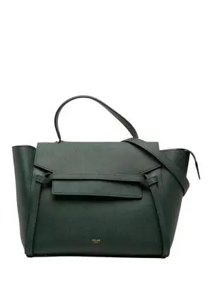 Celine Mini Grained Calfskin Belt Bag Satchel - Green