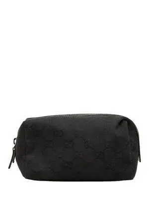 Gucci Gg Canvas Cosmetic Pouch - Black