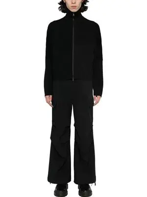 CROQUIS Wide-leg Cargo Trousers - Black