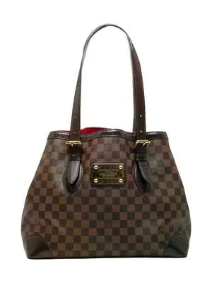LOUIS VUITTON Damier Ebene Hampstead Mm Tote Bag - Brown