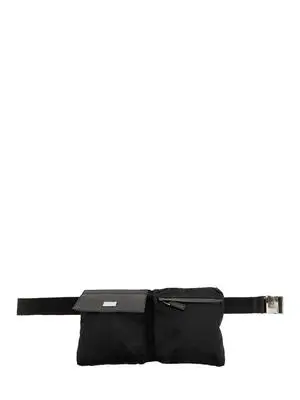 Gucci Nylon Double Pocket Belt Bag - Black