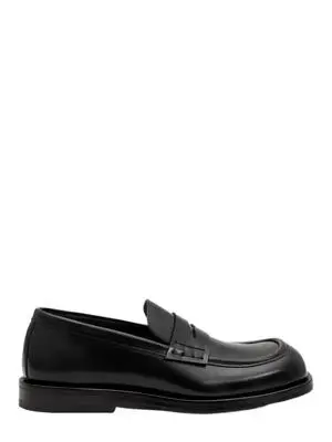 AMI Paris Leather Loafers - Black