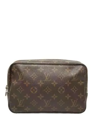 LOUIS VUITTON 1991 Monogram Trousse Toilette 23 Clutch Bag - Brown
