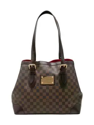 LOUIS VUITTON Damier Ebene Hampstead Mm Tote Bag - Brown
