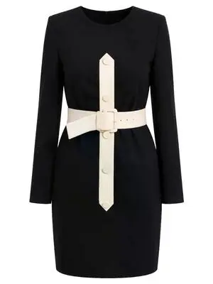 Givenchy Belted Colour-block Mini Dress - Black