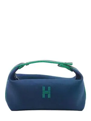 Hermès Toile Bride A Brac Case Vanity Bag - Blue