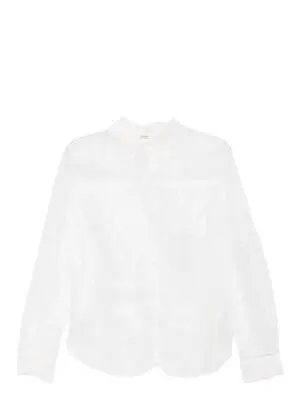 Khaite Ruched Chest-pocket Shirt - White