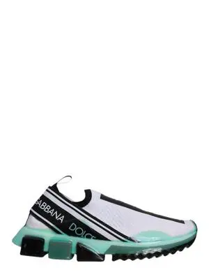Dolce & Gabbana Sorrento Logo Print Slip-on Sneakers - White