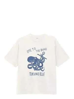 MOMOTARO Octopus-print Cotton T-shirt - White