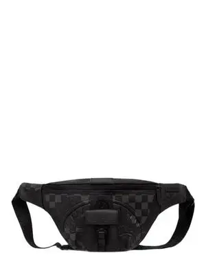 SPRAYGROUND Check-print Shark Mouth Belt Bag - Black
