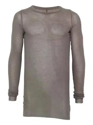 Rick Owens Ribbed-knit Long-sleeve T-shirt - Grey