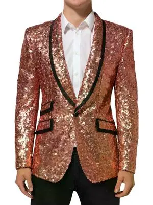 Dolce & Gabbana Sicilia Sequin-embellished Blazer - Pink