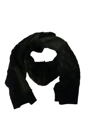 Dolce & Gabbana Wool Cable Knit Scarf - Black