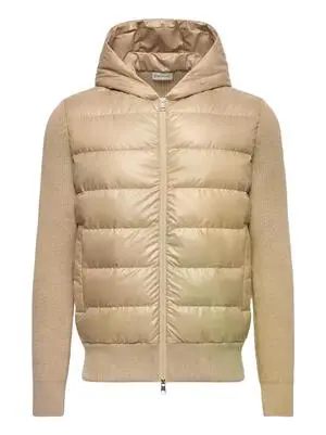 Moncler Quilted Panel Puffer Jacket - Neutrals
