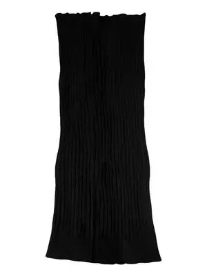 Dolce & Gabbana Ribbed Knit Scarf - Black