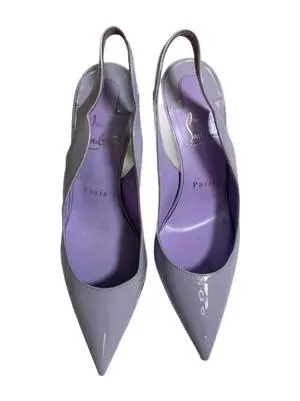 CHRISTIAN LOUBOUTIN Patent Slingback Pumps - Purple