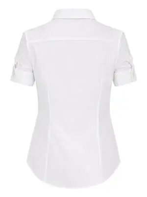 John Galliano Peter Pan Collar Short-sleeved Shirt - White