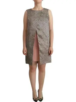 'COMEFORBREAKFAST' Comeforbreakfast Pebble Print A-line Mini Dress - Neutrals