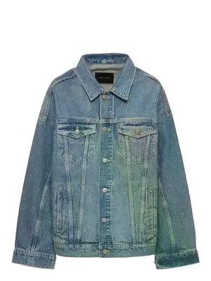 Marc Jacobs Rhinestone Embellished Denim Jacket - Blue