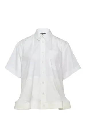 MELITTA BAUMEISTER Boxy-fit Ruffled Hem Shirt - White