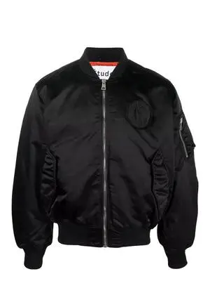 Études Studio Padded Zip-up Bomber Jacket - Black
