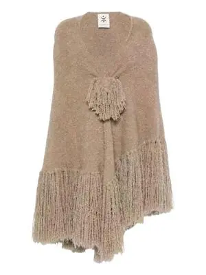 CHIARA IS Fringed Cape - Neutrals