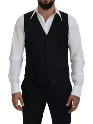 Dolce & Gabbana V-neck Waistcoat - Black