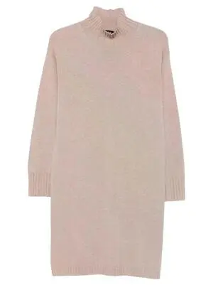 Fabiana Filippi High-neck Knitted Mini Dress - Neutrals