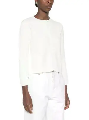 TOTEME Compact-knit Pocket-detail Cardigan - White