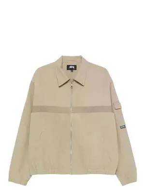 StÜssy Tape-detail Zip-up Mechanic Jacket - Green