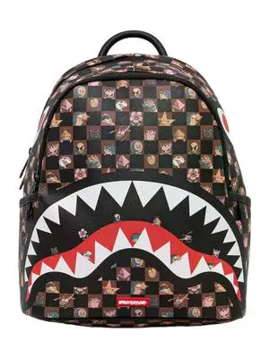 SPRAYGROUND Check-print Shark Mouth Backpack - Black