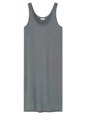 American Vintage Vibtown Raw-edge Maxi Dress - Grey