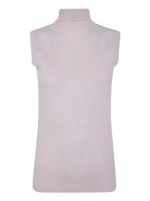 Max Mara Sleeveless Roll-neck Sweater - Pink