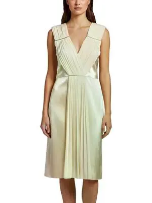 CHRISTOPHER KANE Sleeveless V-neck Midi Dress - Neutrals